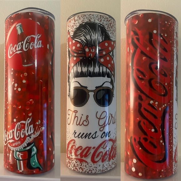 Dining | 2oz Sublimation Tumbler This Girl Runs Off Coca Cola | Poshmark